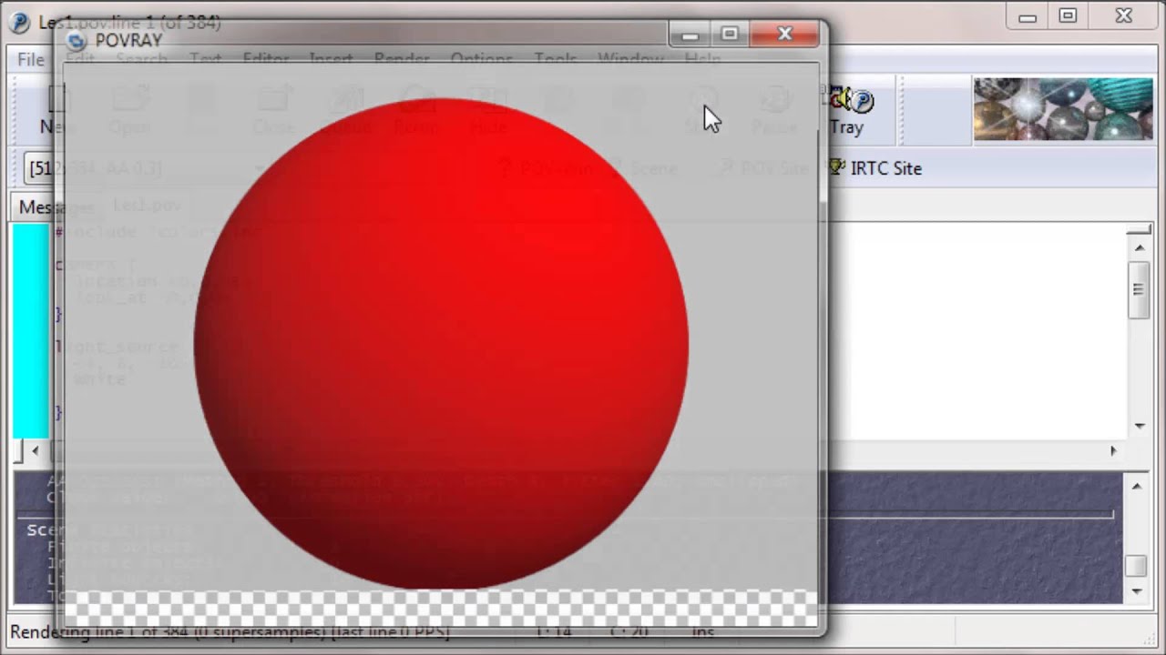 Lesson 1 on POV-Ray