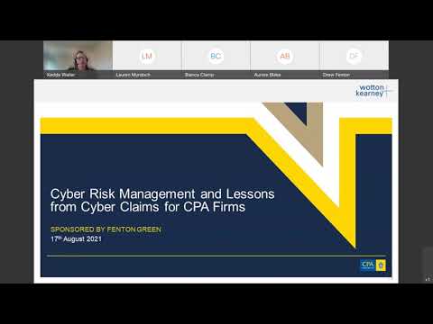 Webinar: Cyber Risk Management and Lessons from Cyber Claims for CPA Firms