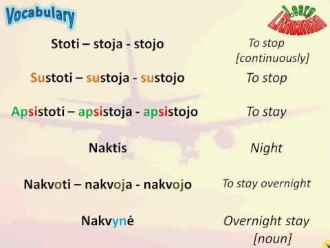 Lithuanian Vocabulary - Travelling