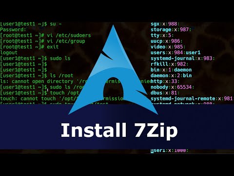 Arch Linux - Install 7Zip