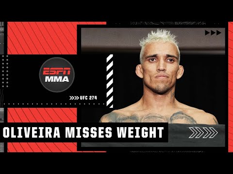 Charles Oliveira stripped of lightweight title after missing weight for UFC 274 | ESPN MMA