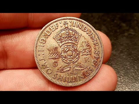 1948 2 SHILLINGS Coin TRUE VALUE + MINTAGE FIGURES