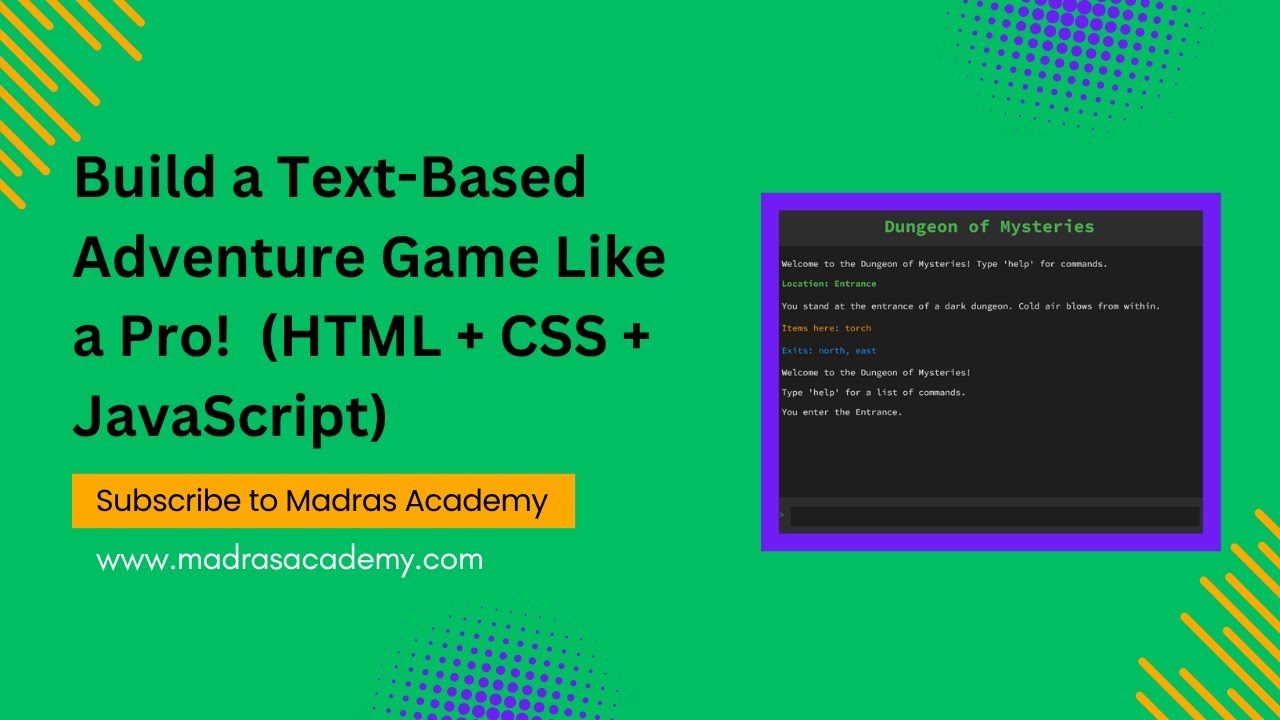 Build a Text-Based Adventure Game with JavaScript | Full Tutorial for Beginners 🧙‍♂️🗡️