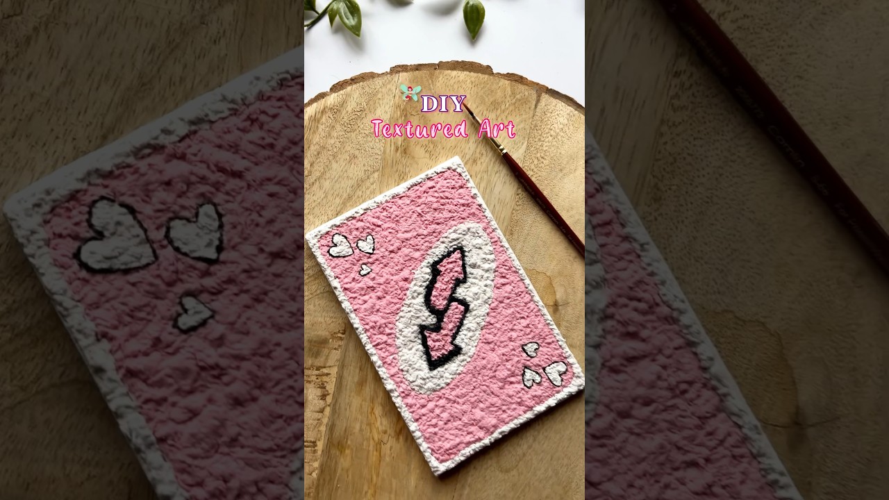 DIY textured Uno Card 💗 #texturepainting #artandcraft #art #fyp #shorts #explore