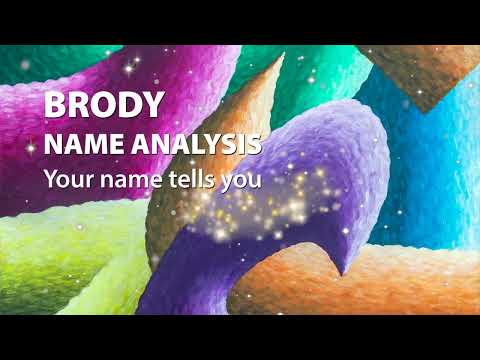 BRODY Name Analysis / Your name tells you