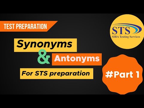 Synonyms And Antonyms For STS test 5 to 15 scale|English synonym and antonym