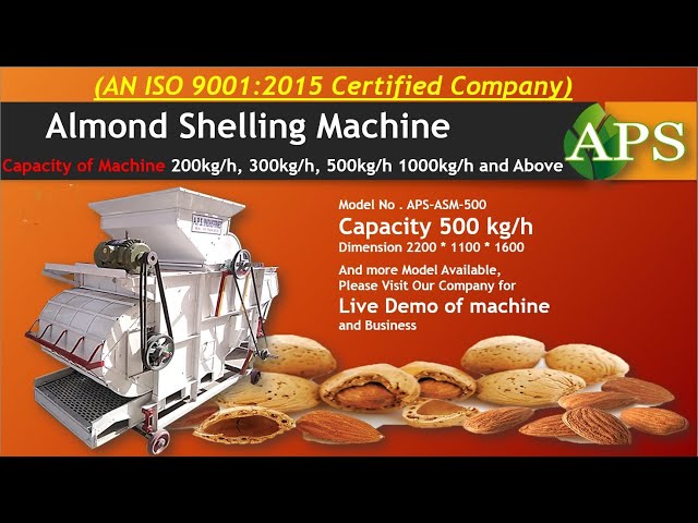 ALMOND MACHINERY - Almond Shelling Cracking Machine 100KG/H ...