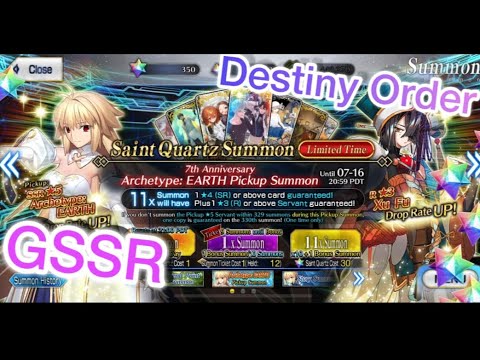 FGO 7th Anniversary Pulls (GSSR, Destiny Order, Arcueid)!