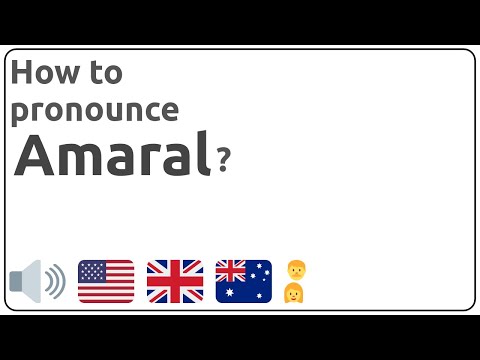 How to pronounce Amaral in english?