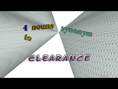 clearance - 4 nouns with the meaning of clearance (sentence examples)