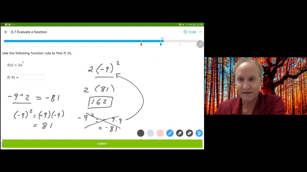 IXL Algebra1 - Q.7 Evaluate Function Values