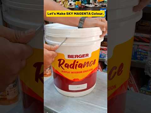 | Makeing Satisfying SKY MAGENTA Colour | Colour Bank | #ytshorts #satisfy #colors #paint |