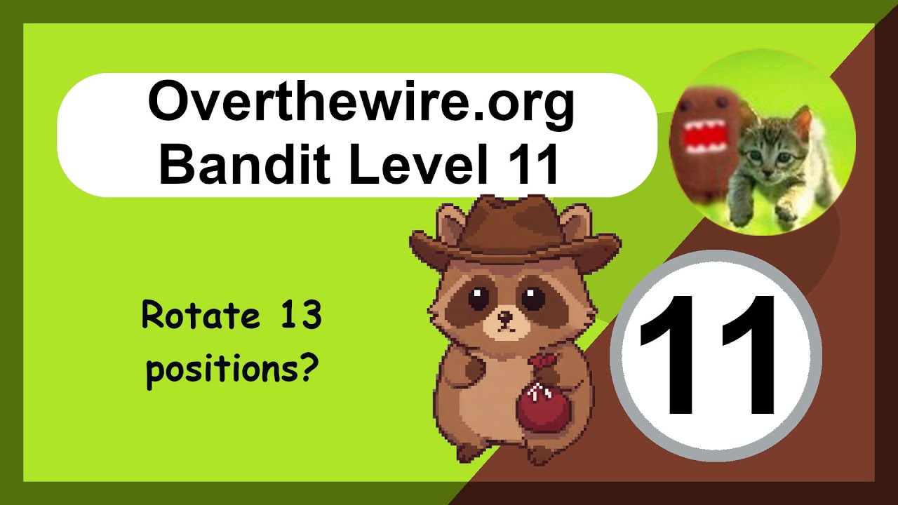 Overthewire - Bandit - Level 11 - ROT13 Encryption