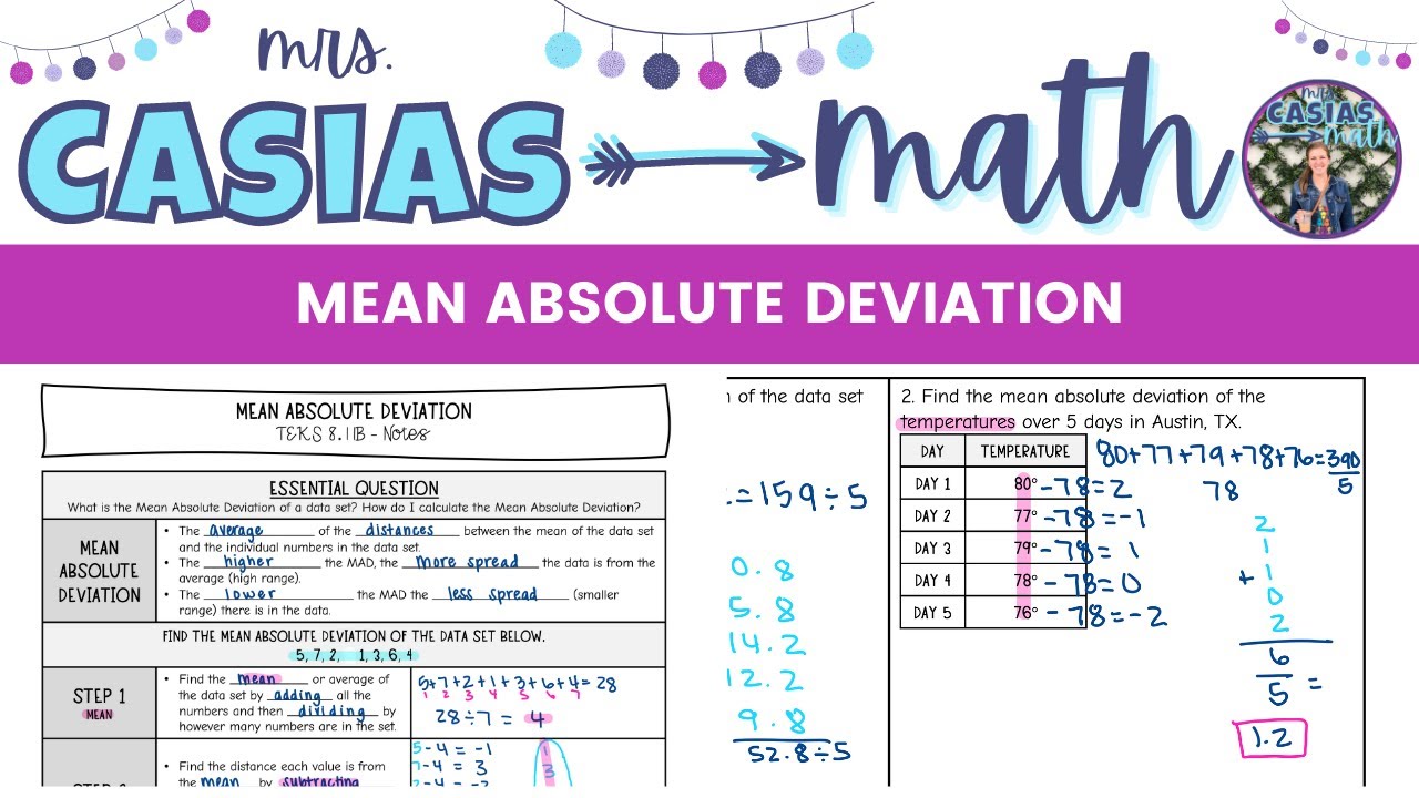Mean Absolute Deviation | 8th Grade Math Pre-Algebra