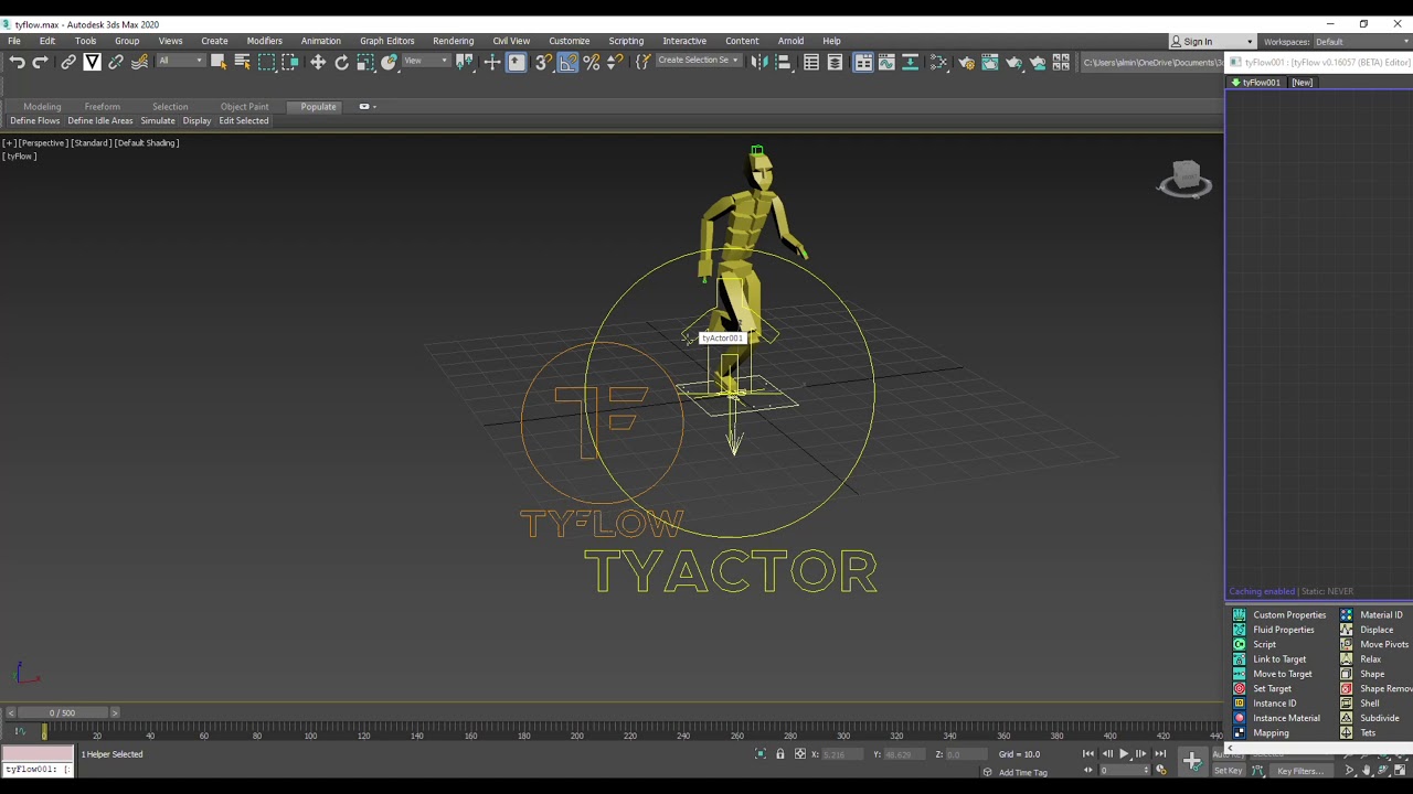 tyActor Creation + tyFlow Animation