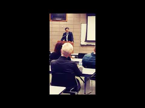 Damon Knight, member of the Mdewakanton Band of Sioux Tribes speaks at Dunwoody College 2018.