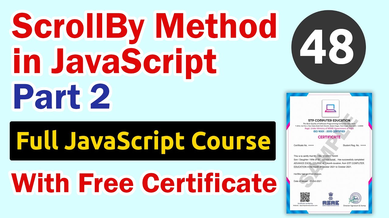 ScrollBy Method in JavaScript part 2