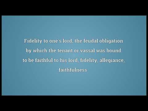 Fealty Meaning