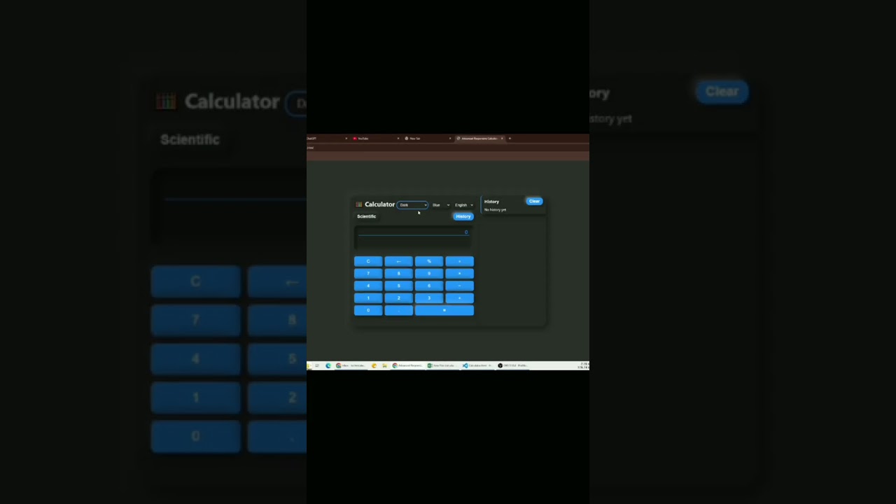 Create a Fully Functional Calculator with History in JavaScript (Modern UI)