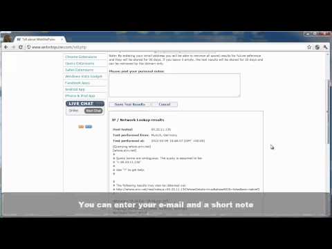 Free Test Tools - Free IP / Network Lookup
