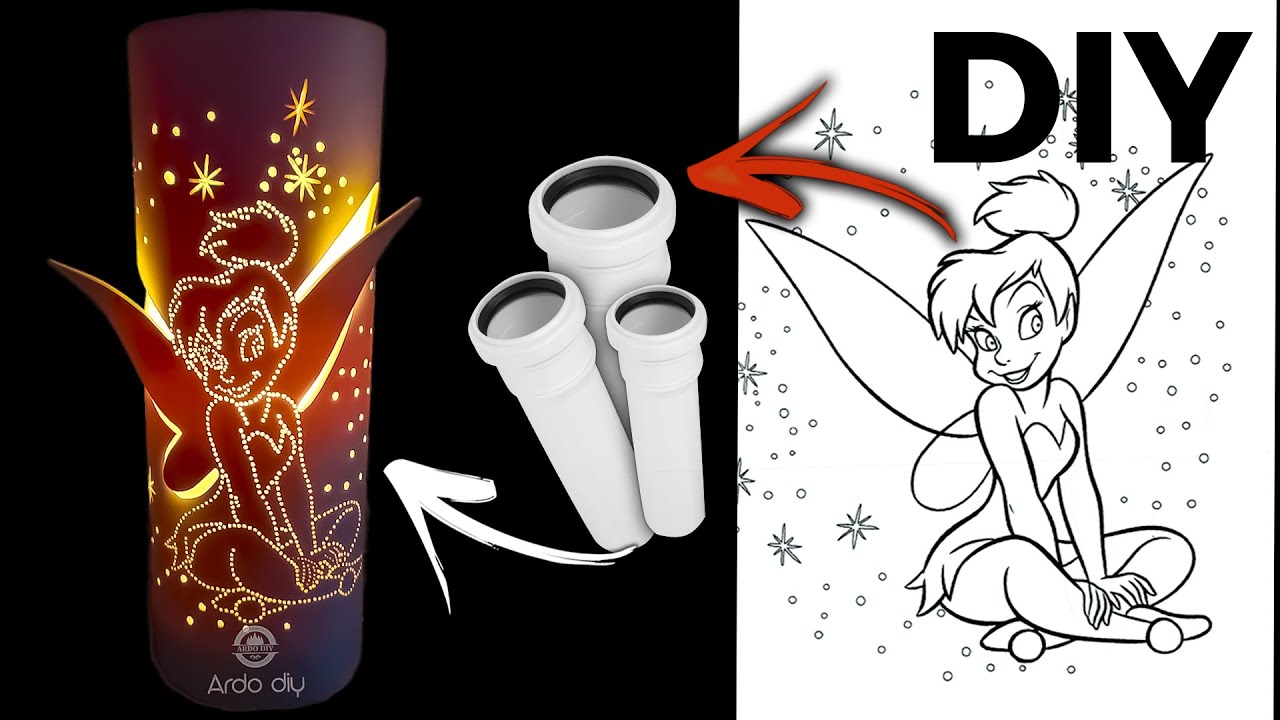 Ide dekorasi rumah - Lampu malam DIY dari pipa PVC