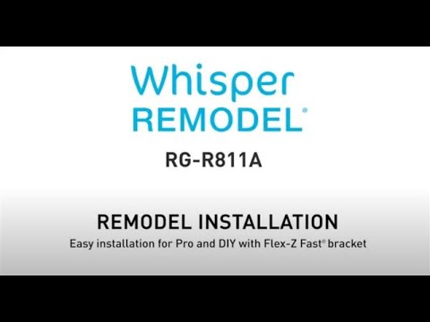 Panasonic Whisper Remodel® DC, RG-R811A, Pick-A-Flow® 80/110 CFM, Installation Overview