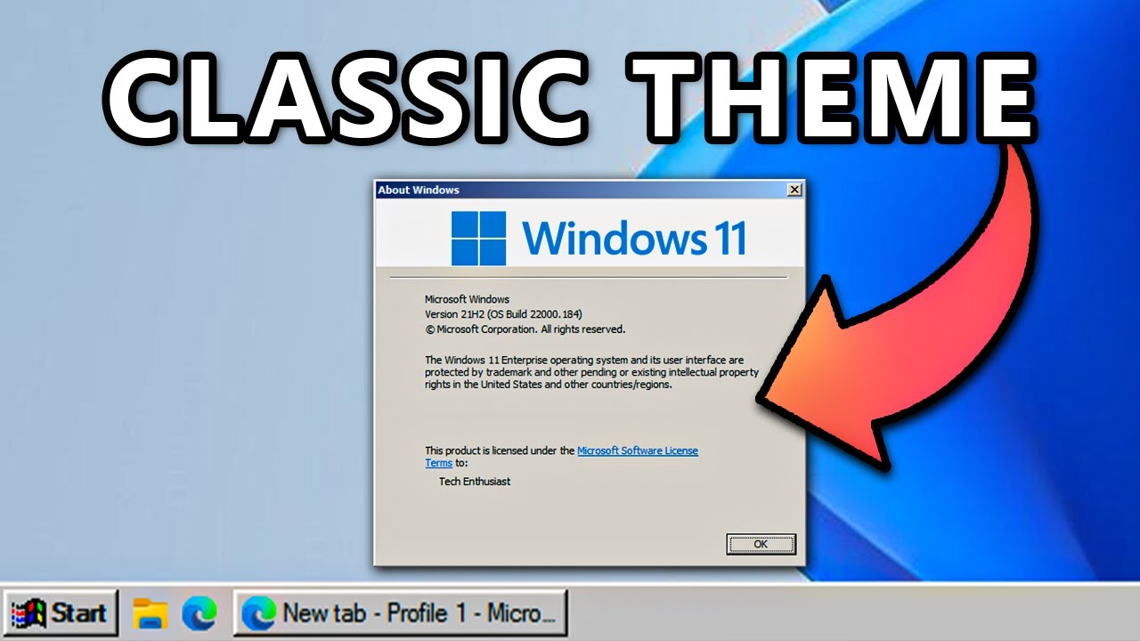 Windows 11 With True Classic Theme!