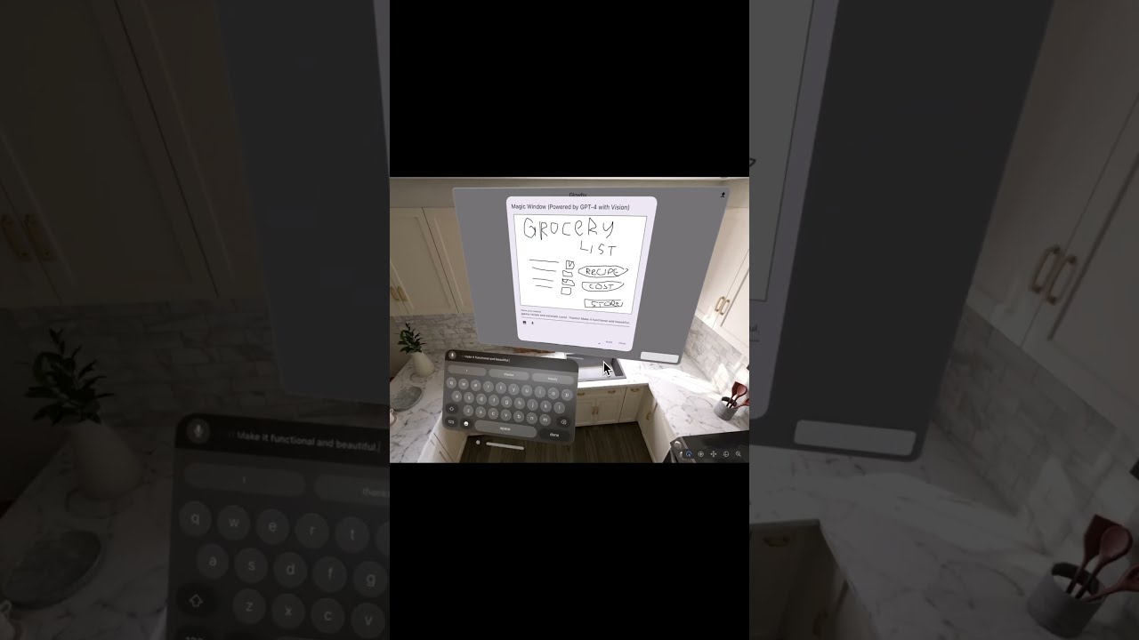 Draw-to-code on Vision Pro: building a grocery app. #ai