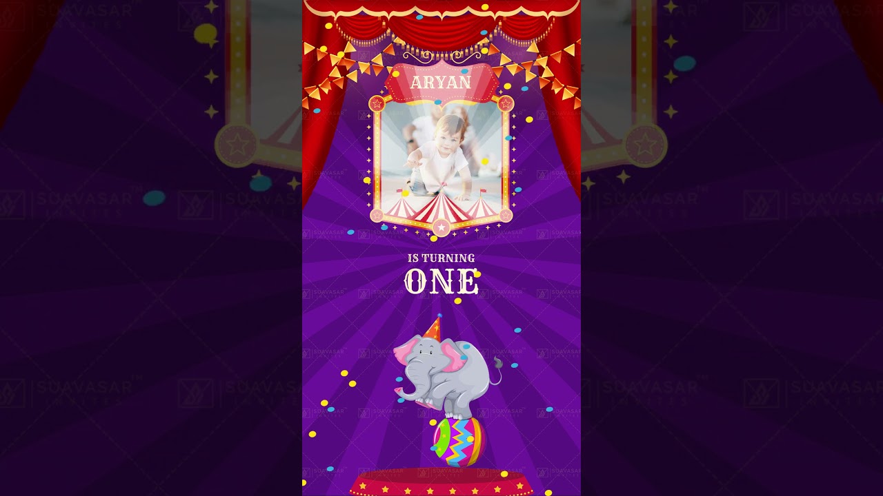 Join the Fun: Interactive Carnival Theme Birthday Invitation Video || #carnival2024 || BIG06