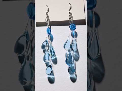 UV Resin Water Drop Earrings #heyclear #handmadehealing #resinart #diy