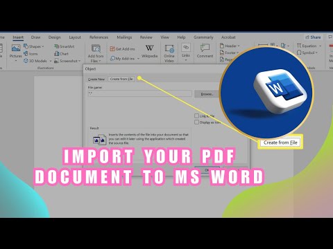 PDF to Word! How to Import Your PDF Document to Microsoft Word