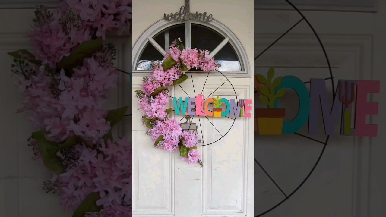 Dollar Tree Spring Wreath. #diy #springcrafts #springdecor