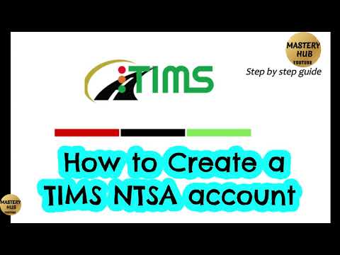 How to Create a TIMS NTSA account | A step by step guide