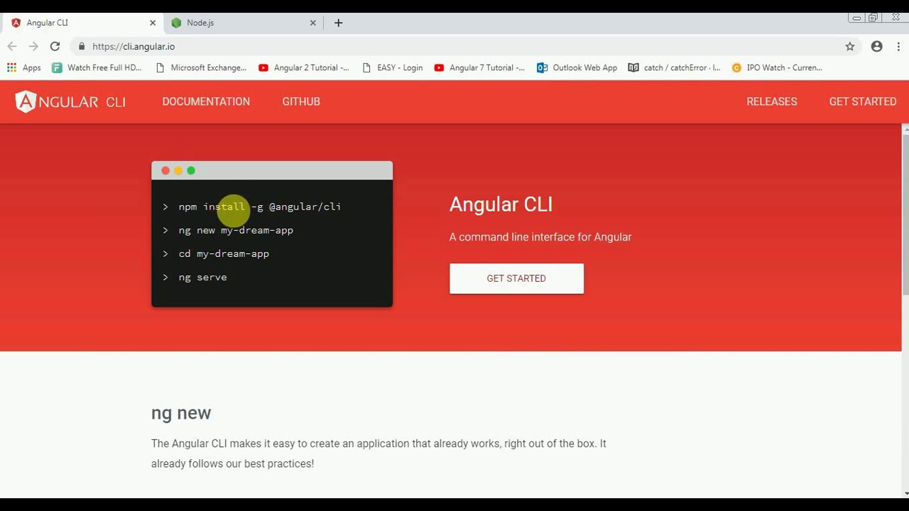 Angular 7 Dev environment setup