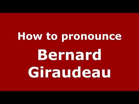 How to pronounce Bernard Giraudeau (French/France) - PronounceNames.com