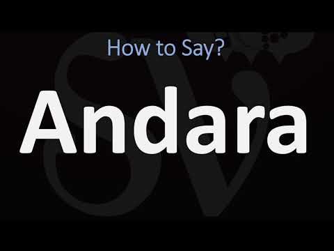 How to Pronounce Andara? (CORRECTLY,)
