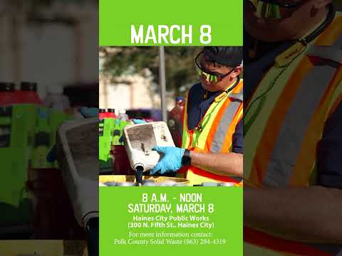 Upcoming Household Hazardous Waste Disposal Event in Haines City