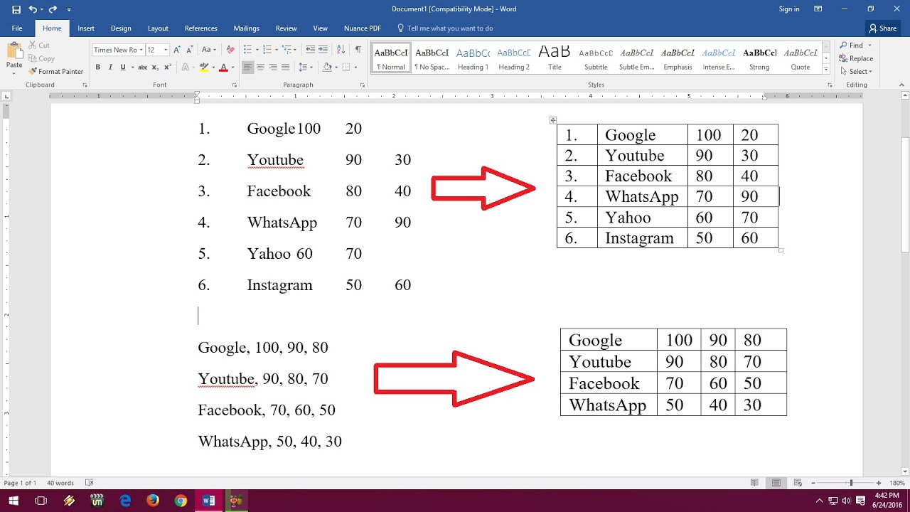 How to Convert Text to Table in MS Word (Easy Steps)