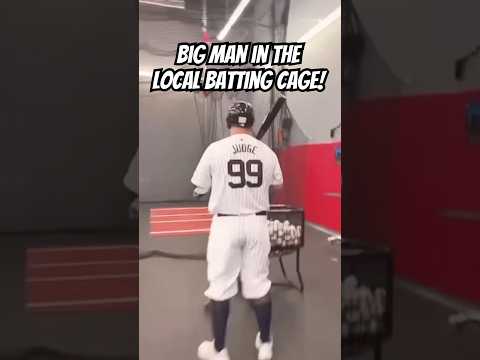 Aaron Judge in the Cage? #shortsfeed #funny #ytshorts #comedy #mlb #baseball #sports #nyc #shorts
