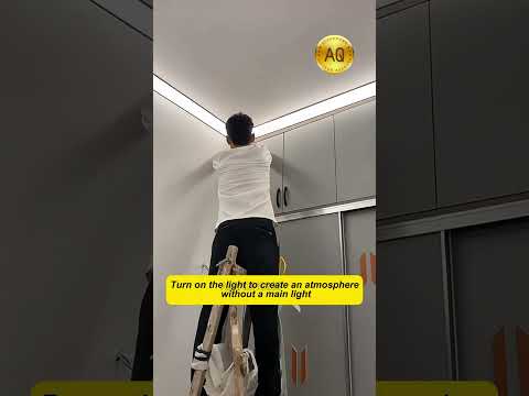3m long aluminum alloy gypsum linear lamp #interiordesign #lights