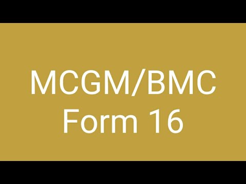Bmc/mcgm form 16 how to download