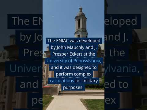 The ENAIC - First Electronic Computer