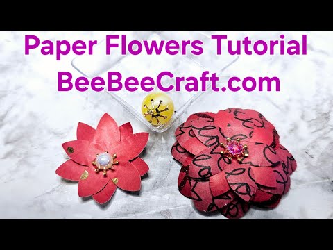 Paper Flower Tutorial | BeeBeeCraft.com Coupon Code Nicole10
