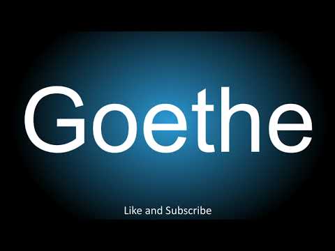 How to correctly pronounce in German and English - Goethe.