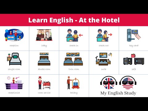 Learn English Vocabulary #34 | At the Hotel | Travel Vocabulary | 🏨✈️🌍