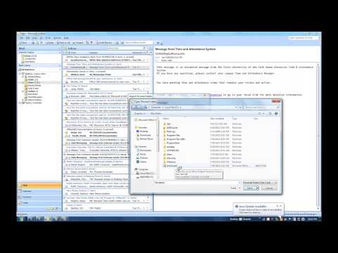 Outlook 2007 - How to IMPORT an Archive File into a User Mailbox