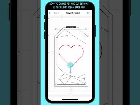 How to Change Cut and Pen Settings in Cricut Design Space App #shorts #cricut #designspacebeginner