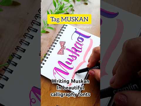 Writing Subscriber Names in Fancy Calligraphy Fonts 🖋️ #shorts #shortvideo #kidsshorts #nameart #diy