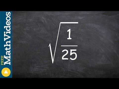 How to evaluate a radical of a perfect square rational number ex 6, root(1/25)