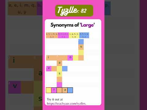 Find 5 Synonyms of the word - Large | Word Puzzles